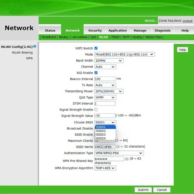 Ont Modem F663nv9 2ge +2fe China Mobil Xpon Zte Ont
