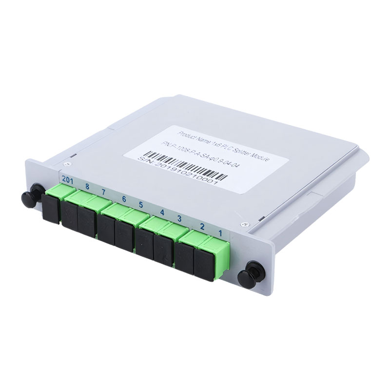 1x8 PLC Splitter, Cassette Type, 9 SC Connectors, G.657A1 Fiber ...