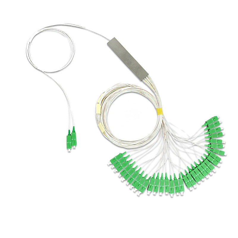 2x32 PLC Splitter, Micro Mini, Blockless Package, 80x20x6mm, 1m G.657A1 ...