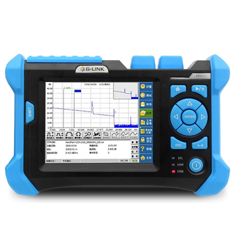 Mini OTDR Fiber Optic Tester, Touch Screen, Optical Power Meter, VFL
