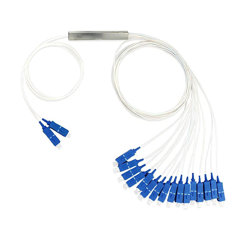 2x16 PLC Splitter, Micro Mini, Blockless Package, 60x7x4mm, 1m G.657A1 ...