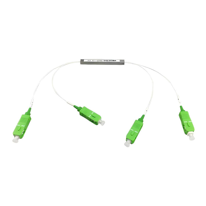 2x2 PLC Splitter, Micro Mini, Blockless Package, 60x7x4mm, 1m G.657A1 Fiber