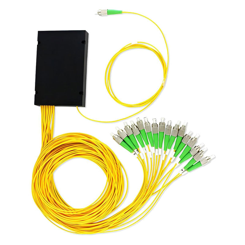 1x16 PLC Fiber Splitter, 12080*18mm Box, 1.5m G.657A1 Fiber